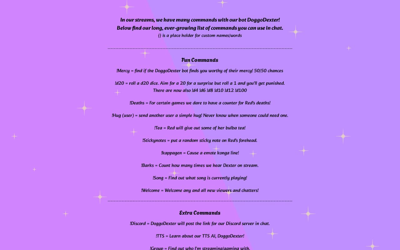 666reddog Stream Commands!